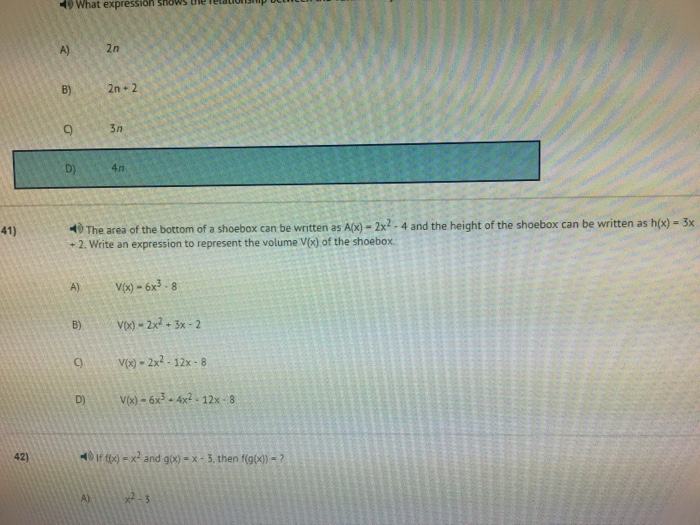 Solved 43) Which expression represents the number of dots | Chegg.com