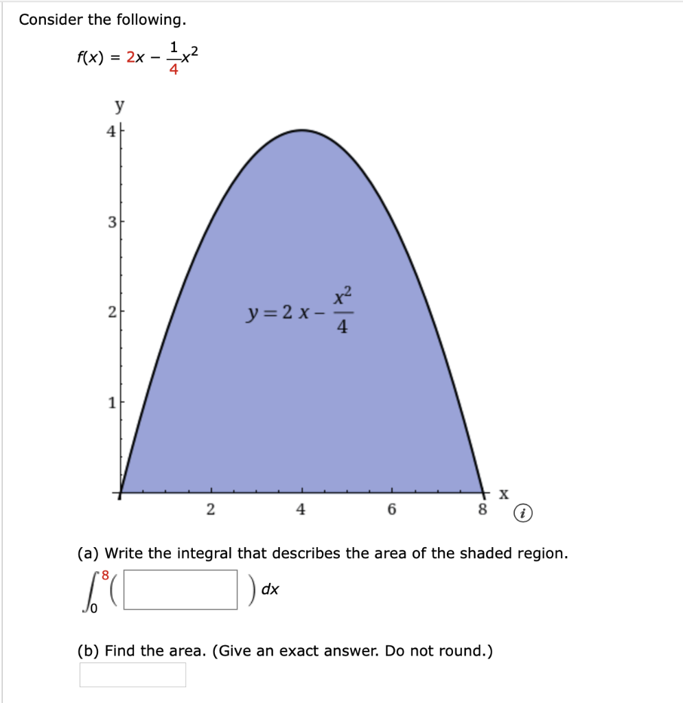 Solved Consider the following. f(x) 1 = 2x - 4 *** у 4 3 2 | Chegg.com