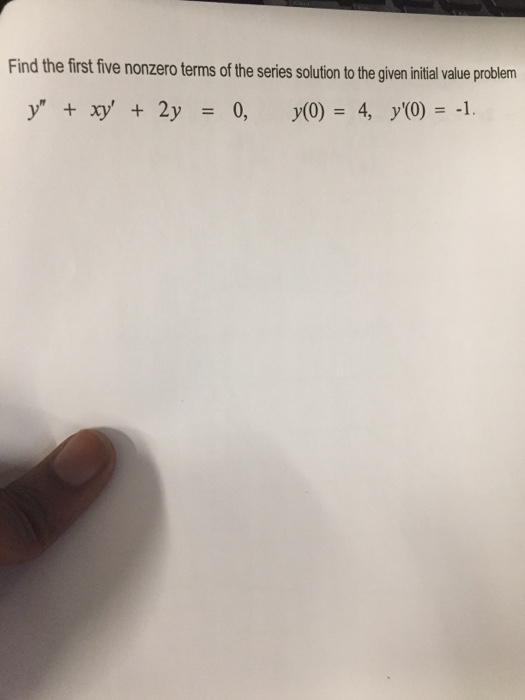 Solved Find the first five nonzero terms of the series | Chegg.com