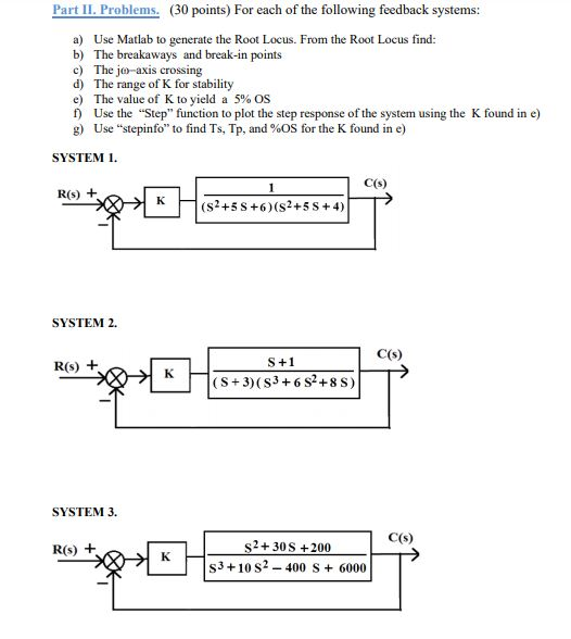 Solved Part II. Problems. (30 points) For each of the | Chegg.com