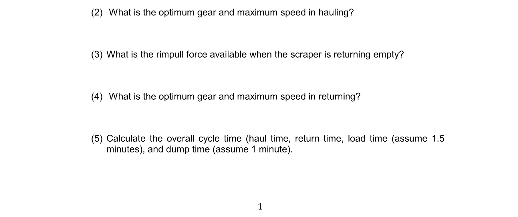 Question 1 – Rimpull Performance chart – 7 points Use | Chegg.com