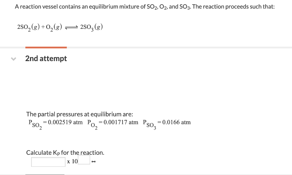 Solved A reaction vessel contains an equilibrium mixture of | Chegg.com