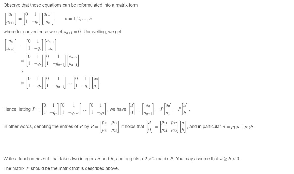 Solved Let a and b be two positive integers, and let | Chegg.com