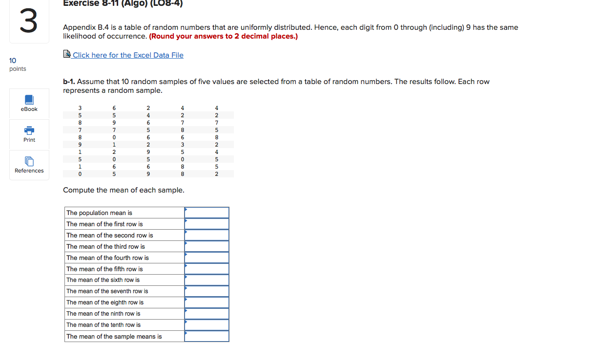 Solved Exercise 8-11 (Algo) (L08-4) 3 Appendix B.4 is a | Chegg.com