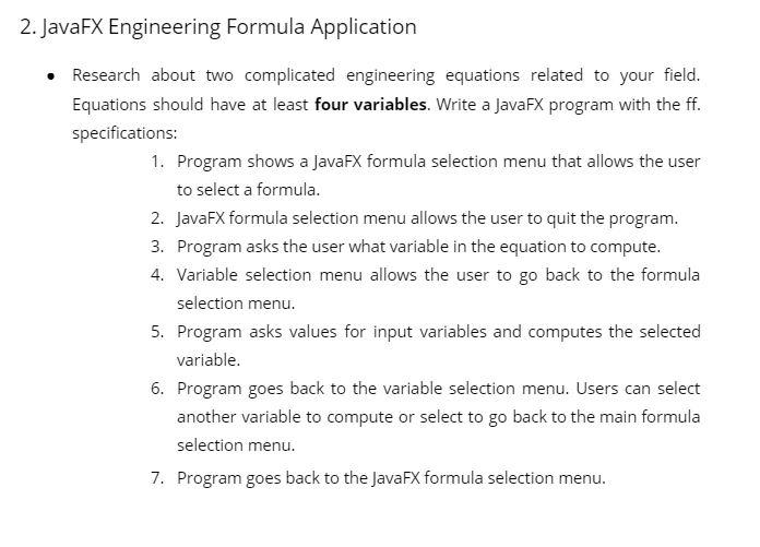 Create an Engineering calculator using Java FX. With | Chegg.com