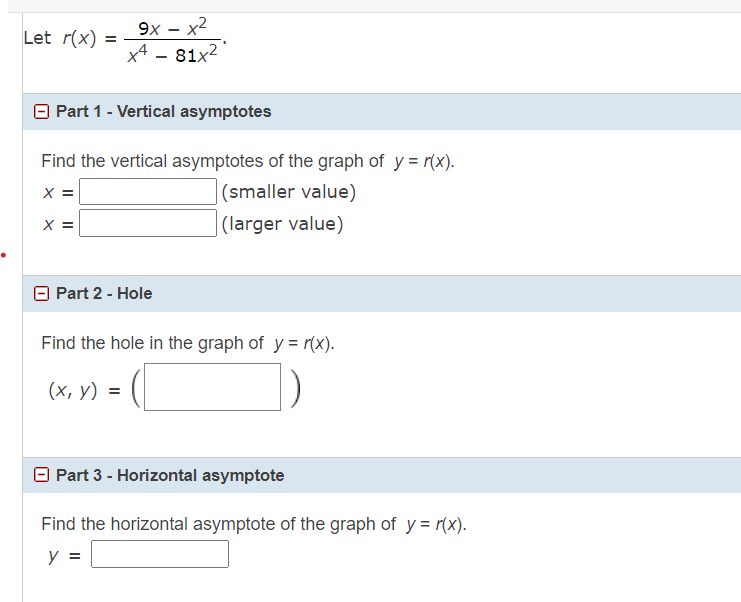 Solved If the rational function y=r(x) has the vertical | Chegg.com