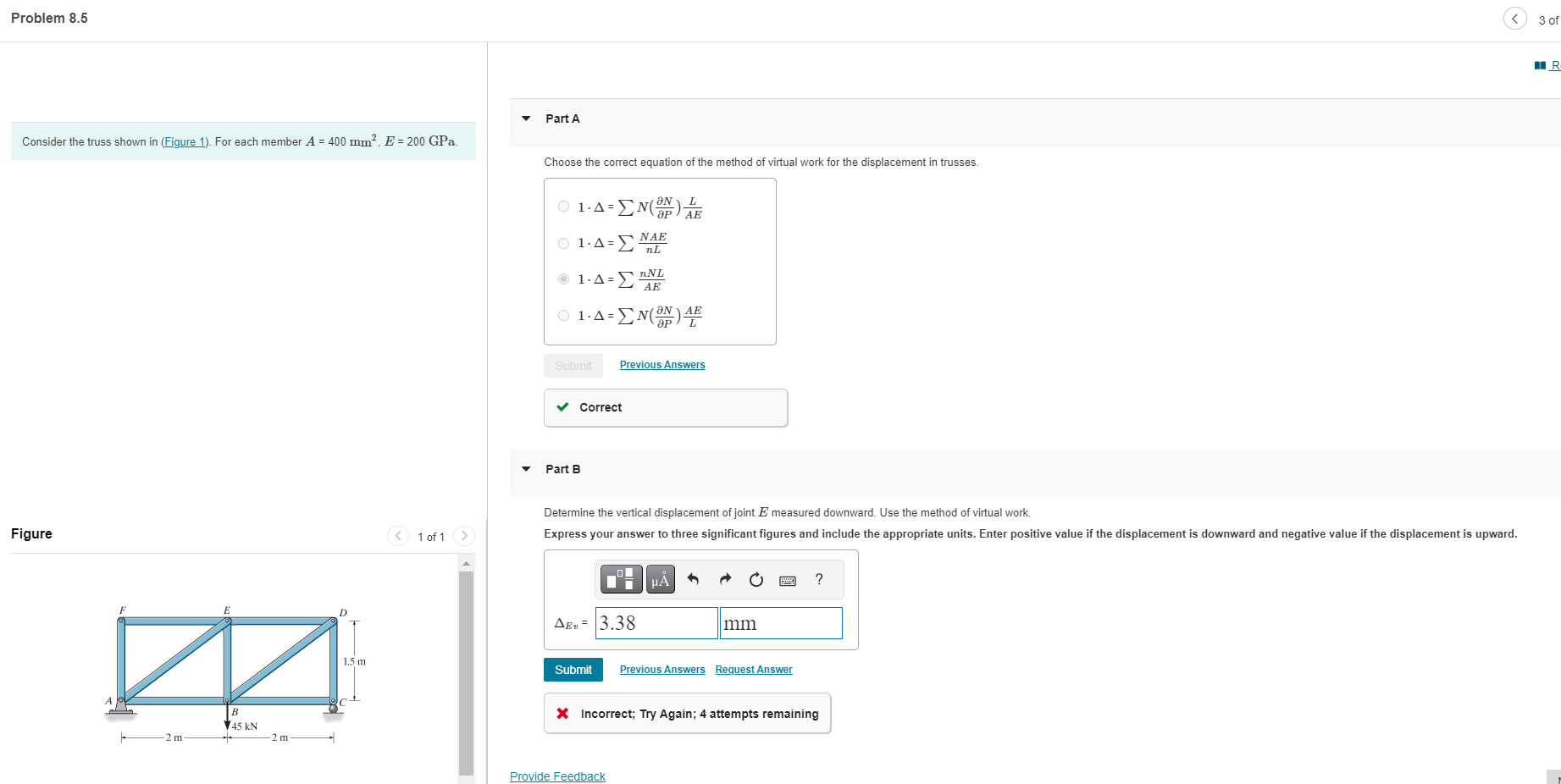 Solved Problem 8.53 ﻿ofConsider the truss shown in (Figure | Chegg.com