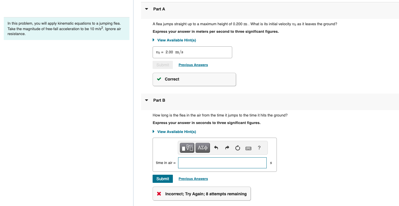 Solved In this problem, you will apply kinematic equations | Chegg.com