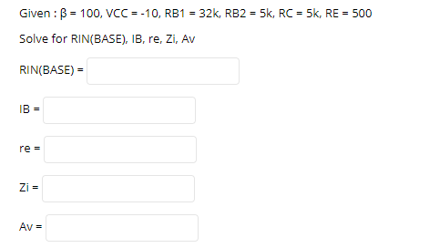 Solved -Vec w R Rc C2 V ما C3 tovi w R2 RE Z = Given : B = | Chegg.com