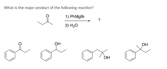 Solved What is the major product of the following reaction? | Chegg.com
