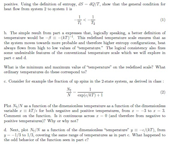 Solved On the last problem set, you demonstrated that heat | Chegg.com