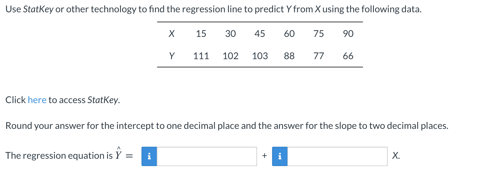 Solved Use StatKey or other technology to find the | Chegg.com
