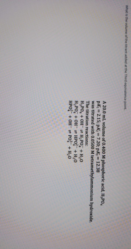 Solved How many equivalence points do you expect in the | Chegg.com