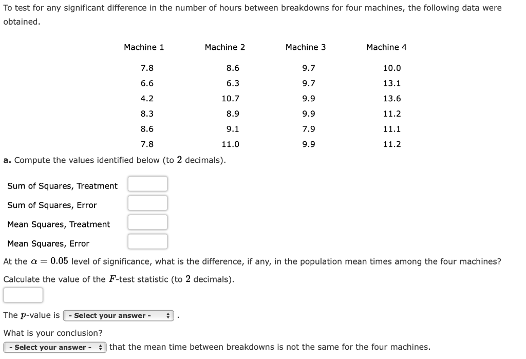 Solved To test for any significant difference in the number | Chegg.com