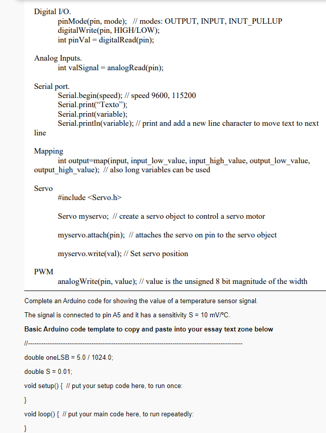 Solved Digital I O Pinmode Pin Mode Modes Output