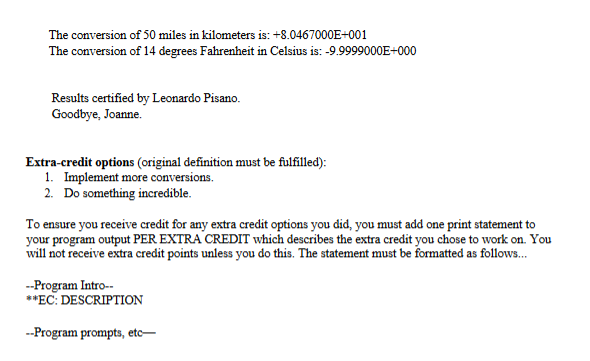 Solved Problem Definition: Write a program to convert miles | Chegg.com