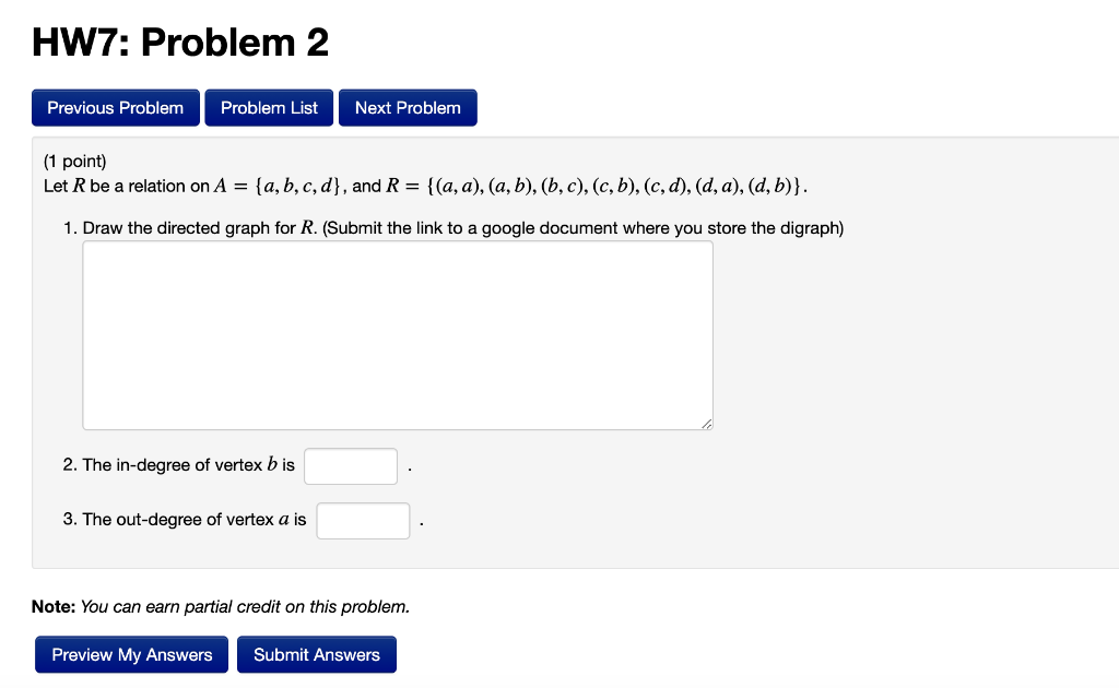 Solved HW7: Problem 2 Previous Problem Problem List Next | Chegg.com