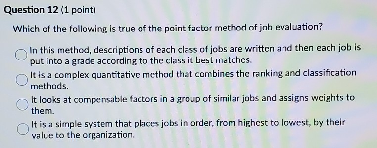 Solved Question 12 (1 point) Which of the following is true | Chegg.com