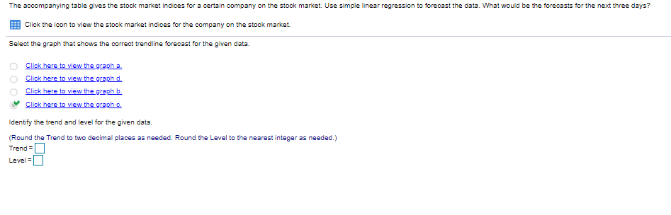 Solved 00 lfo Stock Market Indices -X Note: In the copyable | Chegg.com