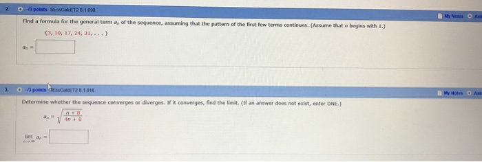 Solved Find a formula for the general term a, of the | Chegg.com
