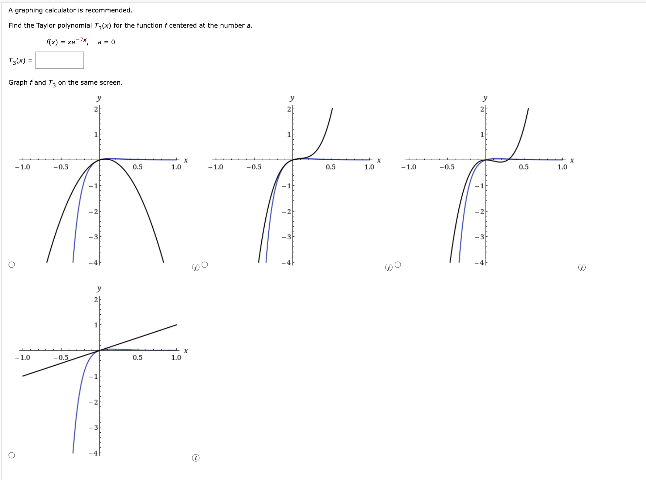 Solved A graphing calculator is recommended.Find the Taylor | Chegg.com