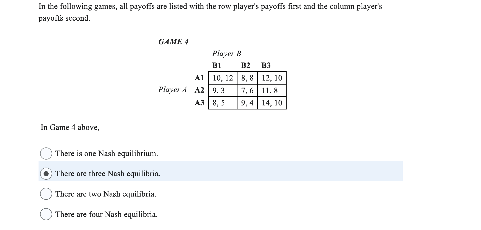 Solved In the following games, all payoffs are listed with | Chegg.com