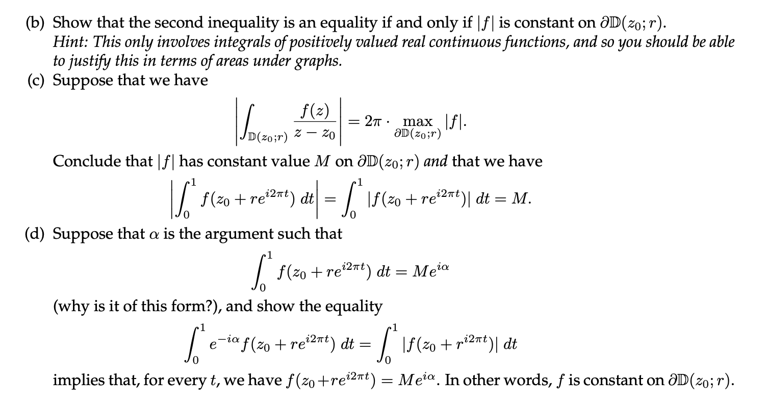 Solved : (6) Suppose that f:U + C is a continuous function | Chegg.com
