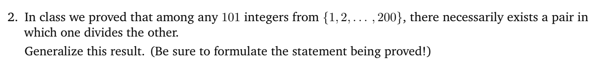 Solved In class we proved that among any 101 ﻿integers from | Chegg.com