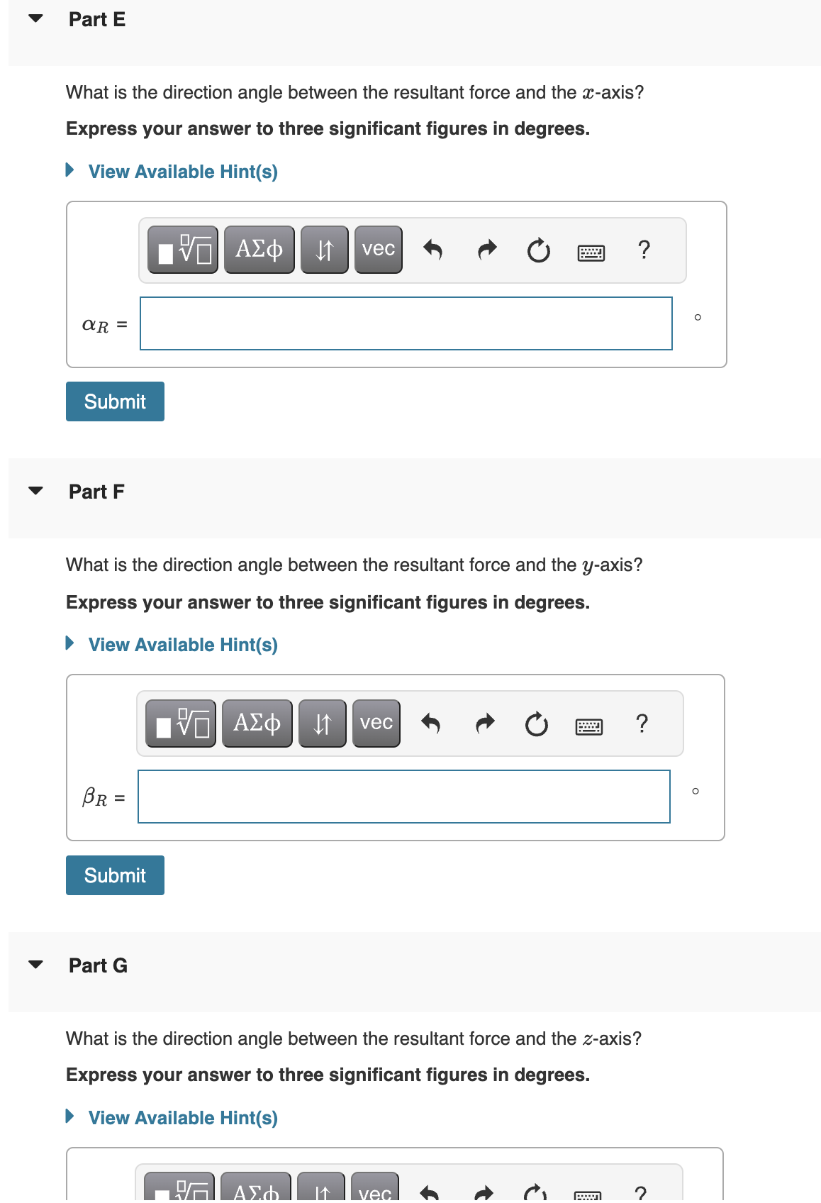 Solved 1 of 1Learning Goal: To calculate a resultant force | Chegg.com