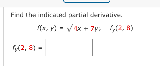 Solved Find the indicated partial derivative. | Chegg.com