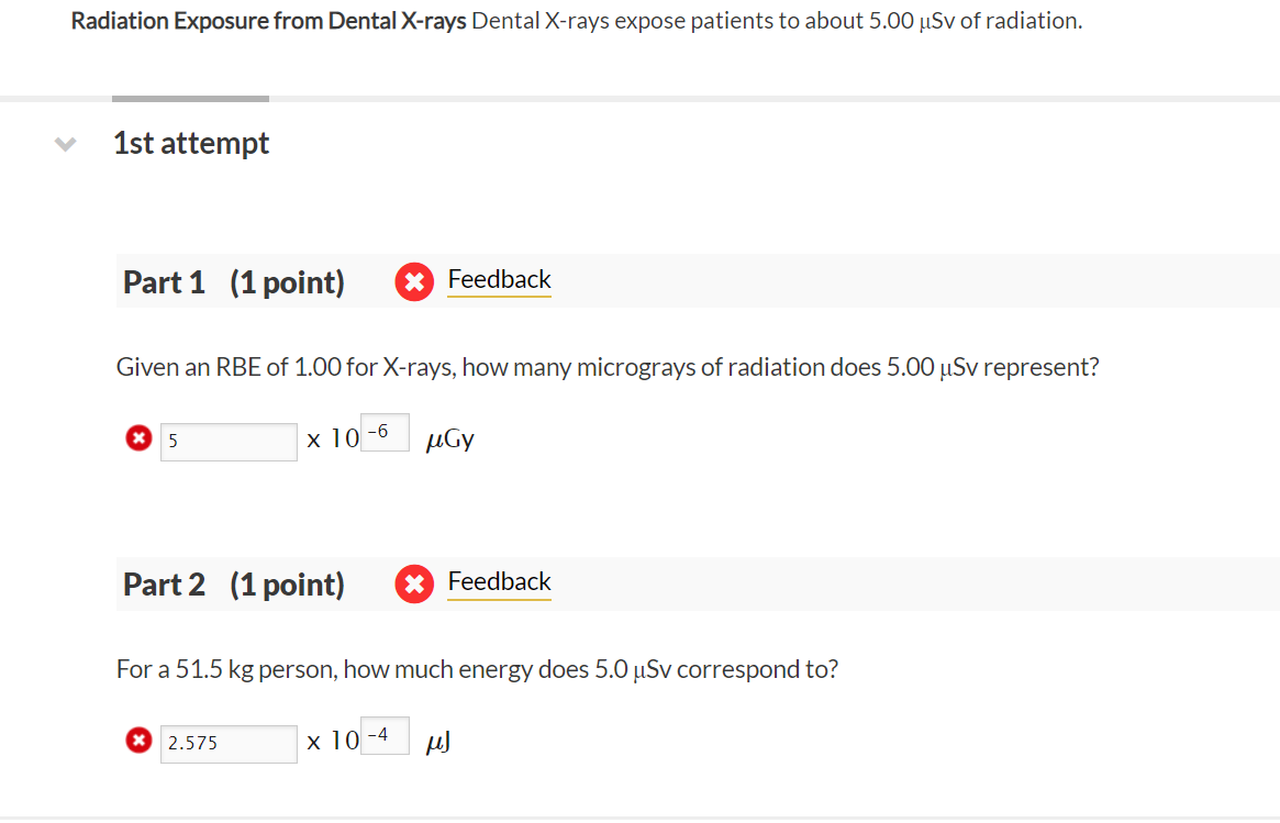 Solved Radiation Exposure from Dental X-rays Dental X-rays | Chegg.com