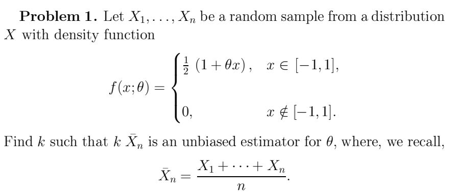 Solved Problem 1. Let X1,…,Xn be a random sample from a | Chegg.com