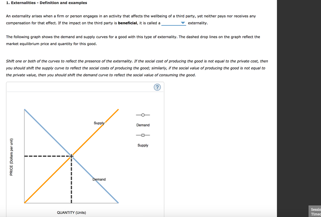 Solved 1. Externalities- Definition and examples An | Chegg.com