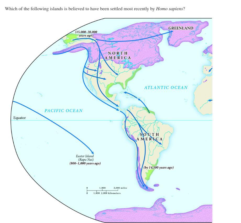 Which of the following islands is believed to have | Chegg.com