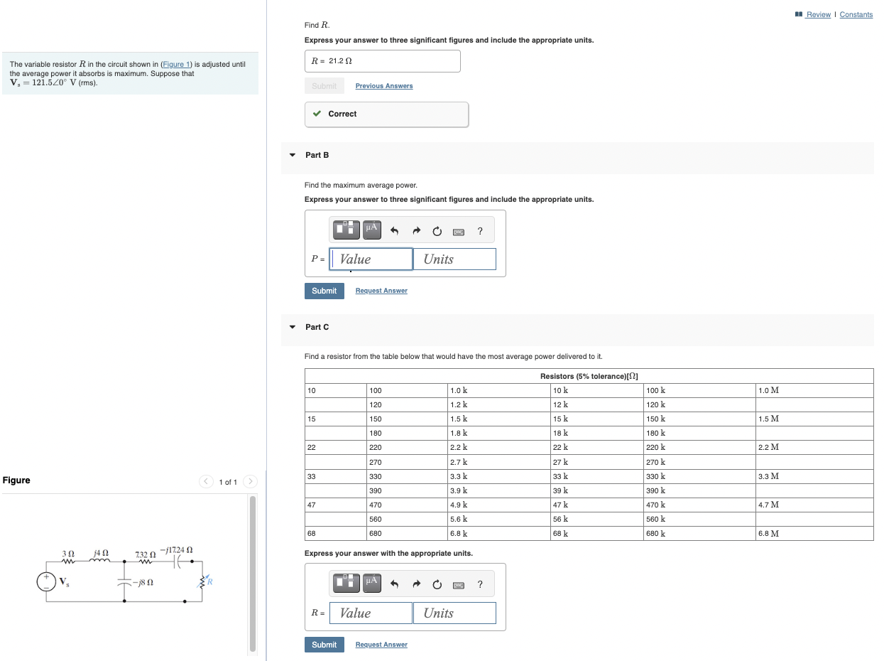 Solved The variable resistor R in the circuit shown in | Chegg.com
