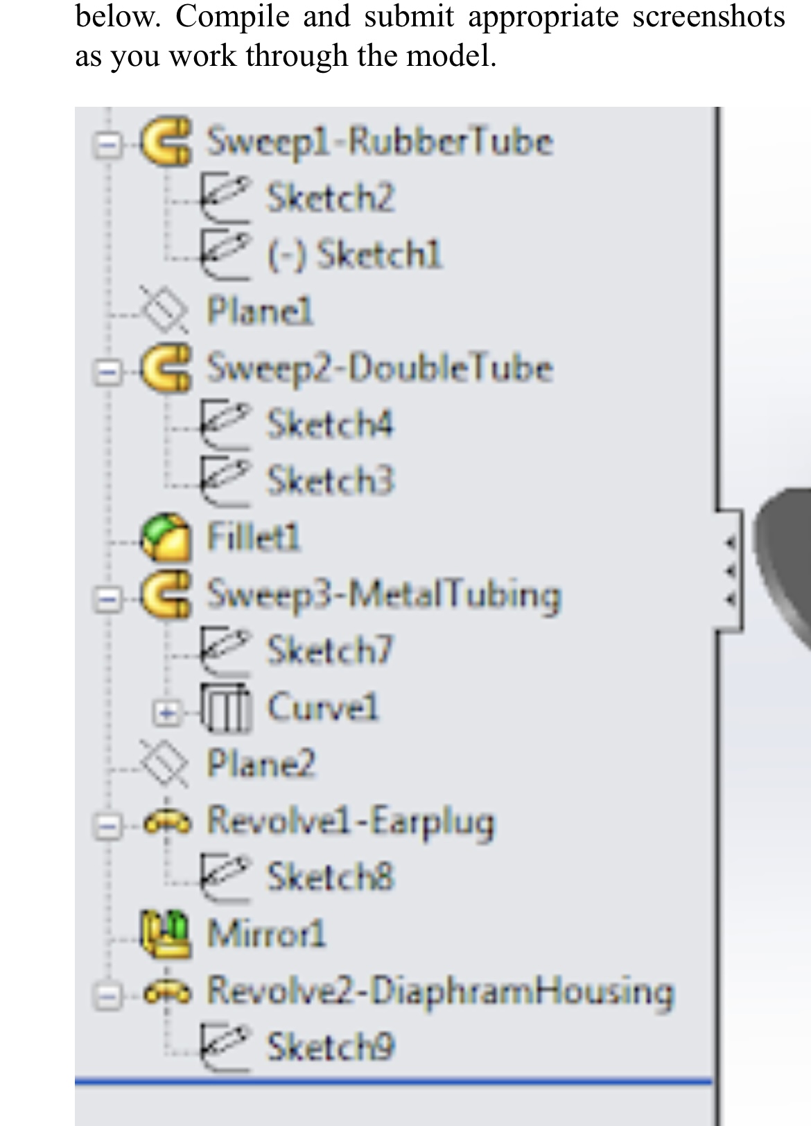 Solved Create the Stethoscope Model shown below. Compile and | Chegg.com
