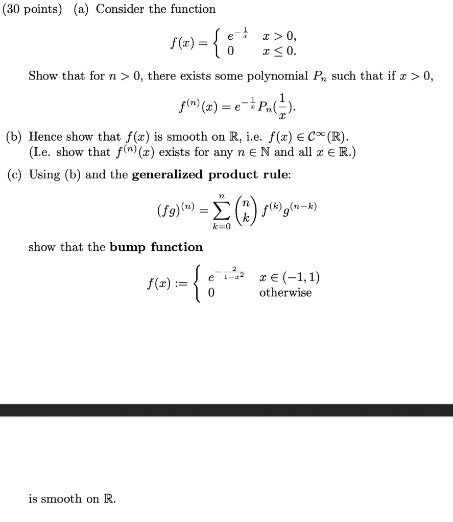 (30 points) (a) Consider the function | Chegg.com