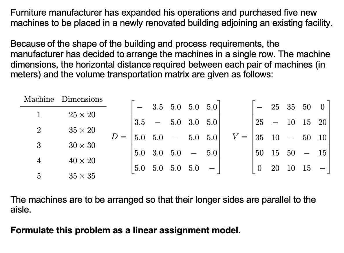 Furniture manufacturer has expanded his operations | Chegg.com