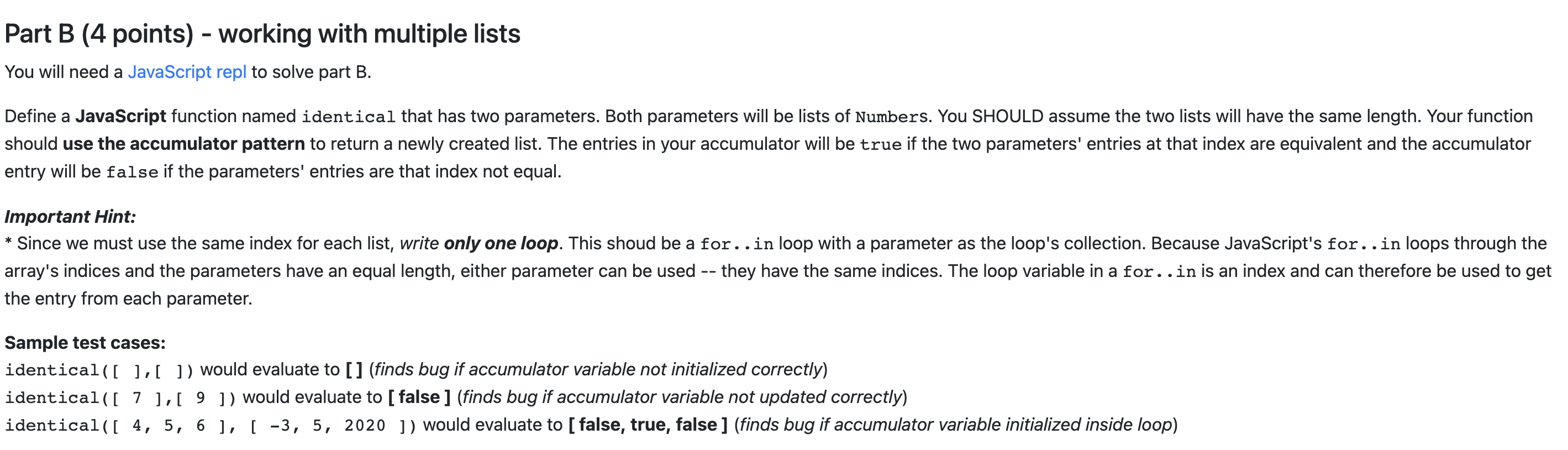 Solved Part B (4 points) - working with multiple lists You | Chegg.com