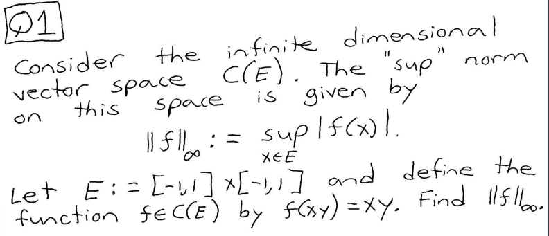 Solved is 101 Consider the infinite dimensional vector space | Chegg.com