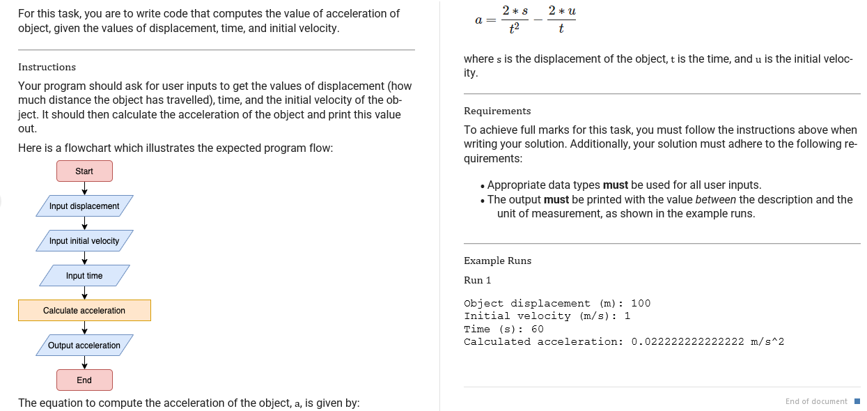 Solved For This Task You Are To Write Code That Computes 