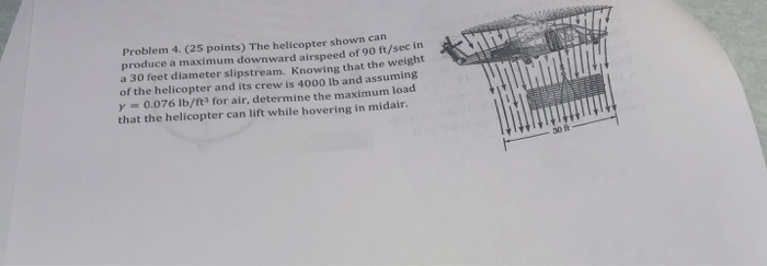 Solved Problem 4. (25 points) The helicopter shown can | Chegg.com