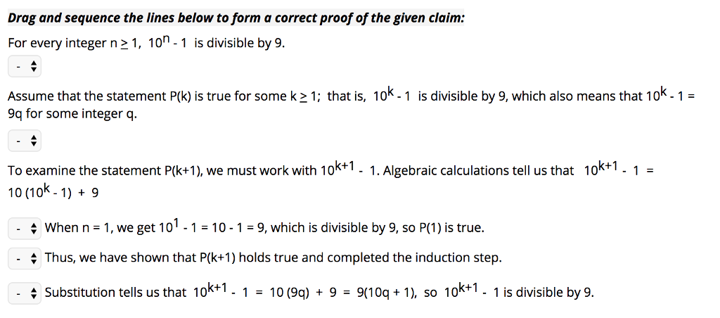 Solved Drag and sequence the lines below to form a correct | Chegg.com
