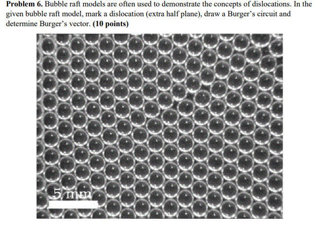 Solved Problem 6. Bubble raft models are often used to | Chegg.com