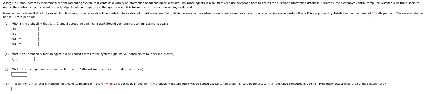 Solved access the central computer simultaneously. Agents | Chegg.com