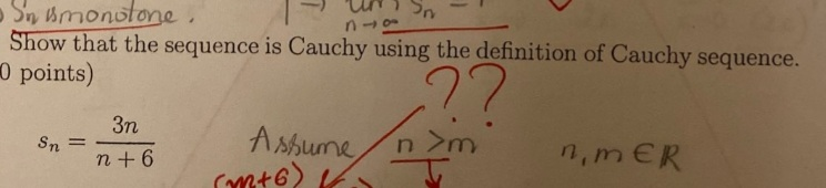 Solved Sn monolone Show that the sequence is Cauchy using | Chegg.com