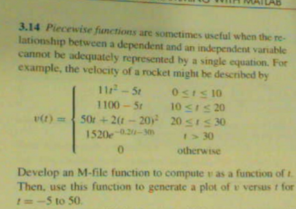 Solved 3.14 Piecewise functions are sometimes useful when | Chegg.com