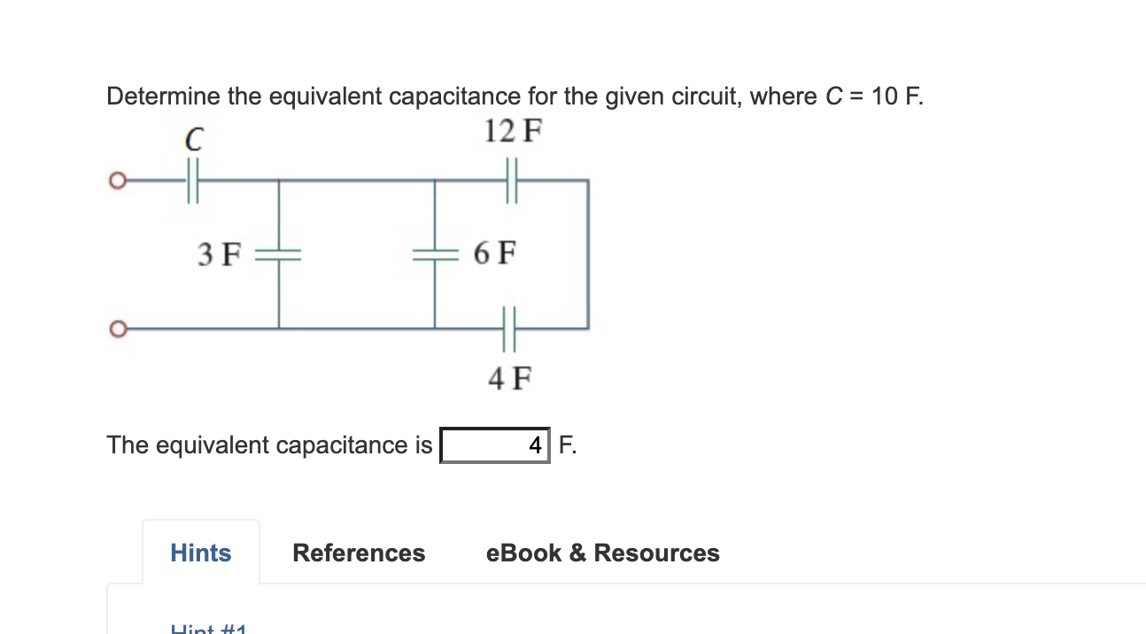 Solved Determine the equivalent capacitance for the given | Chegg.com