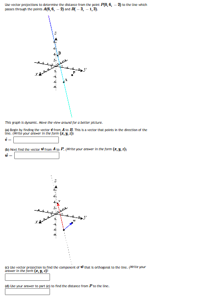 Solved Use vector profoctions to ﻿determine the distance | Chegg.com