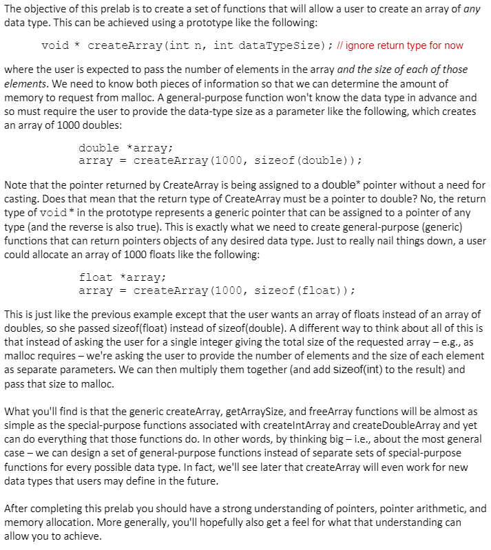 Solved The objective of this prelab is to create a set of | Chegg.com